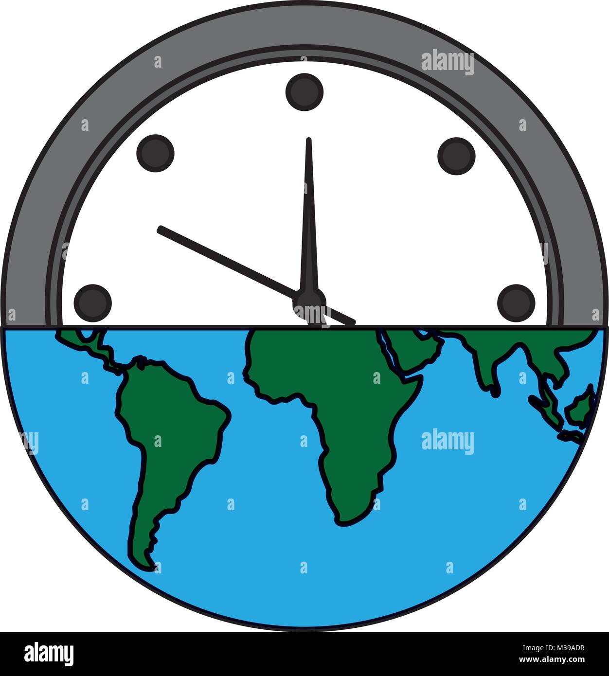 earth globe clock time ecology concept Stock Vector Image & Art - Alamy