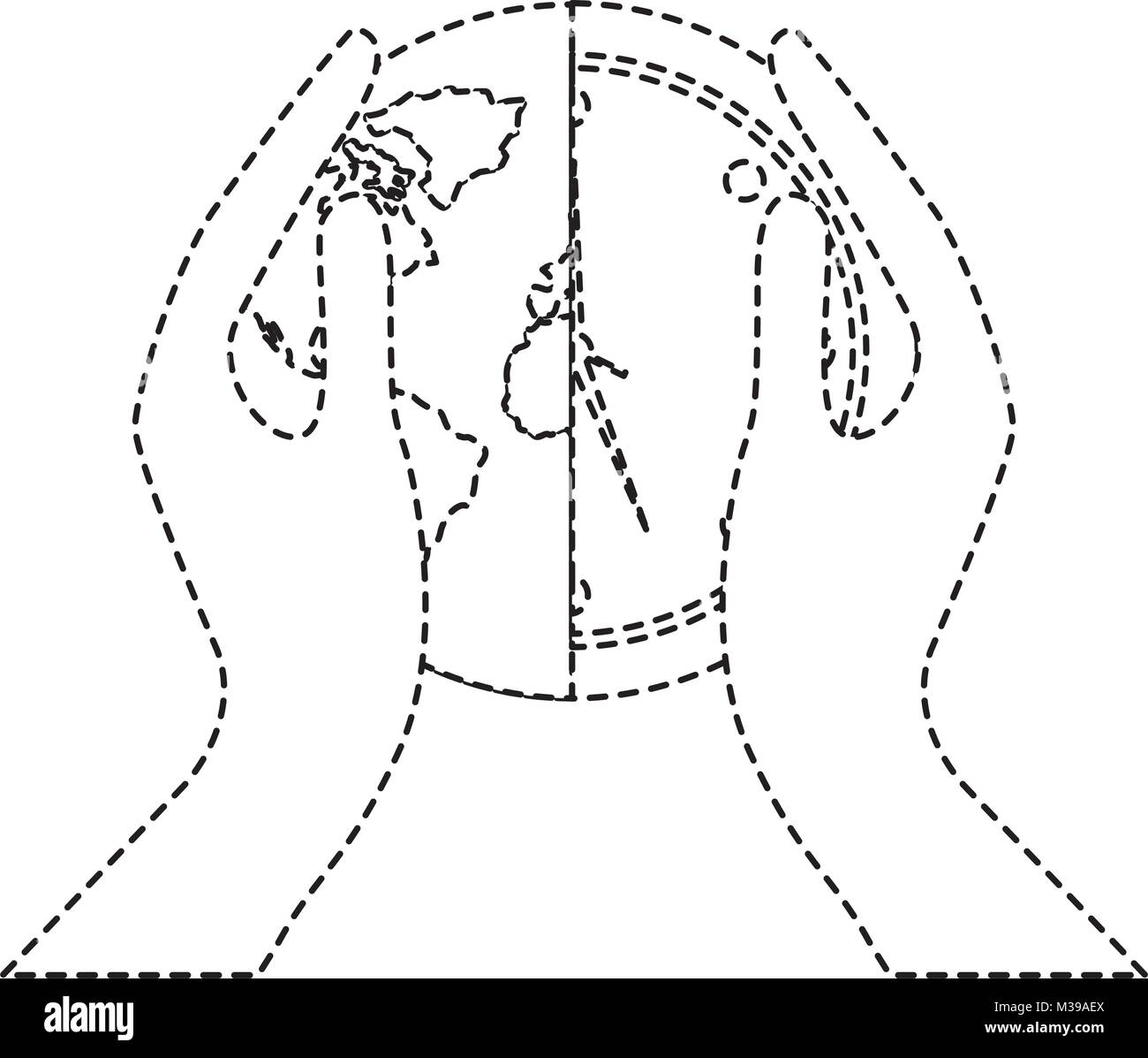 Hand holding planet earth isolated Black and White Stock Photos ...