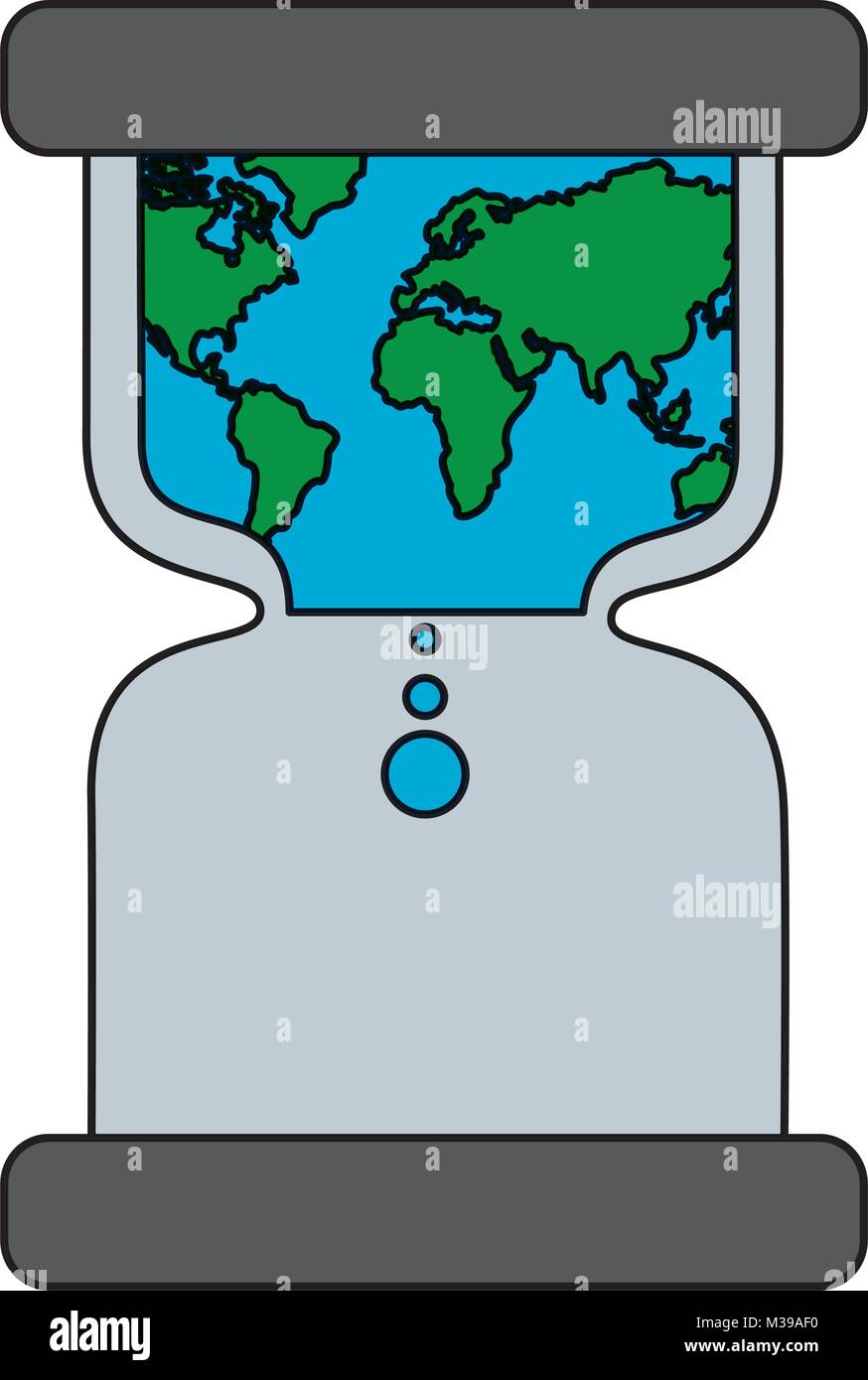 hourglass with earth world time Stock Vector Image & Art - Alamy