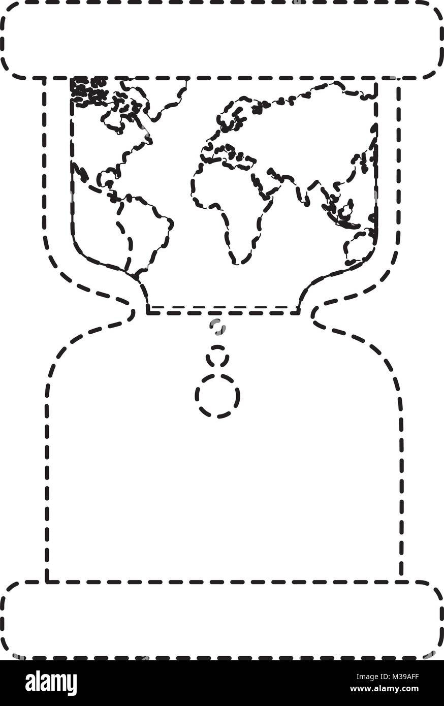 hourglass with earth world time Stock Vector Image & Art - Alamy