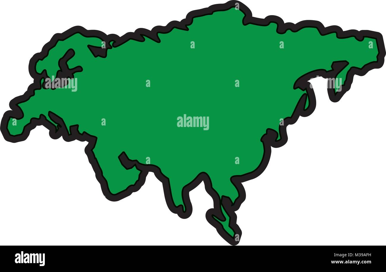 map of asia continent territory silhouette Stock Vector Image & Art - Alamy