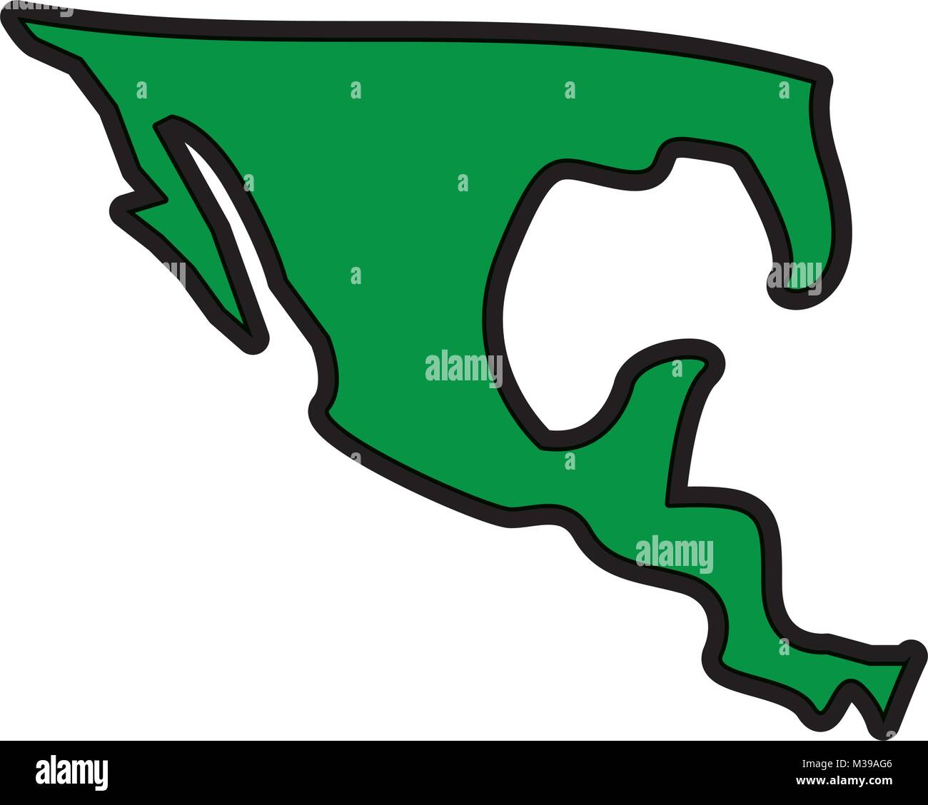silhouette map of mexico country Stock Vector Image & Art - Alamy
