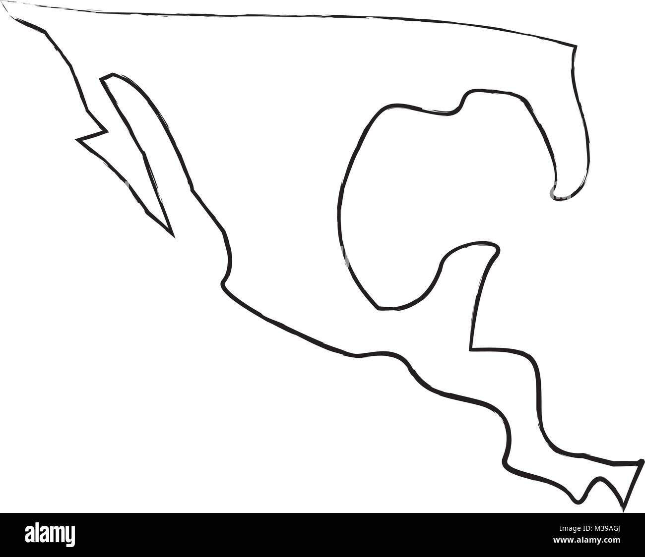 silhouette map of mexico country Stock Vector Image & Art - Alamy