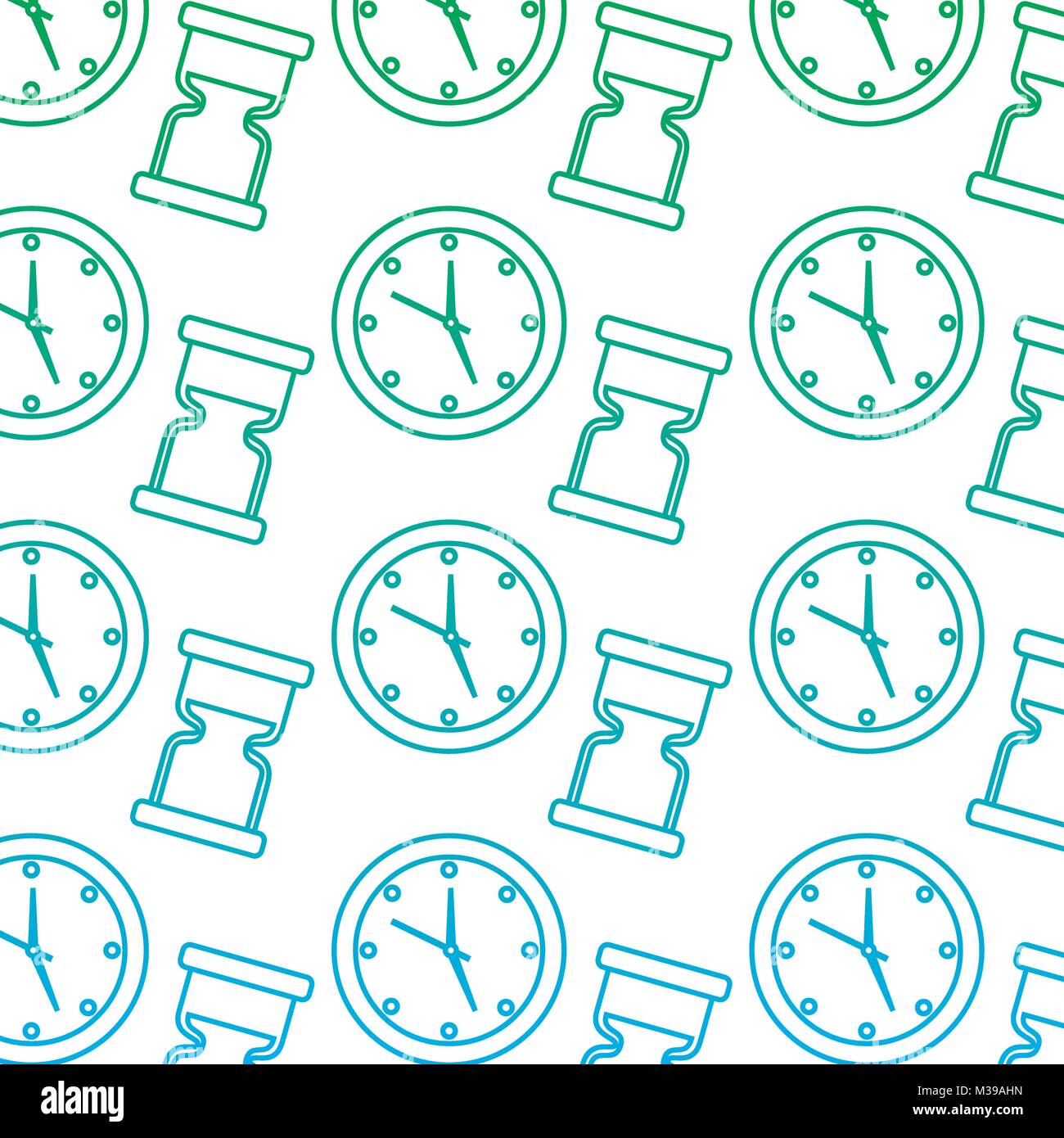 round clock hourglass time symbol background Stock Vector Image & Art ...