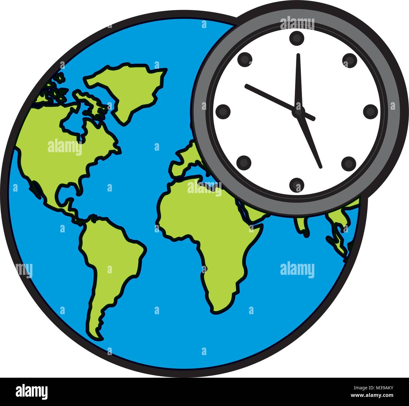 earth world clock time environment symbol Stock Vector Image & Art - Alamy