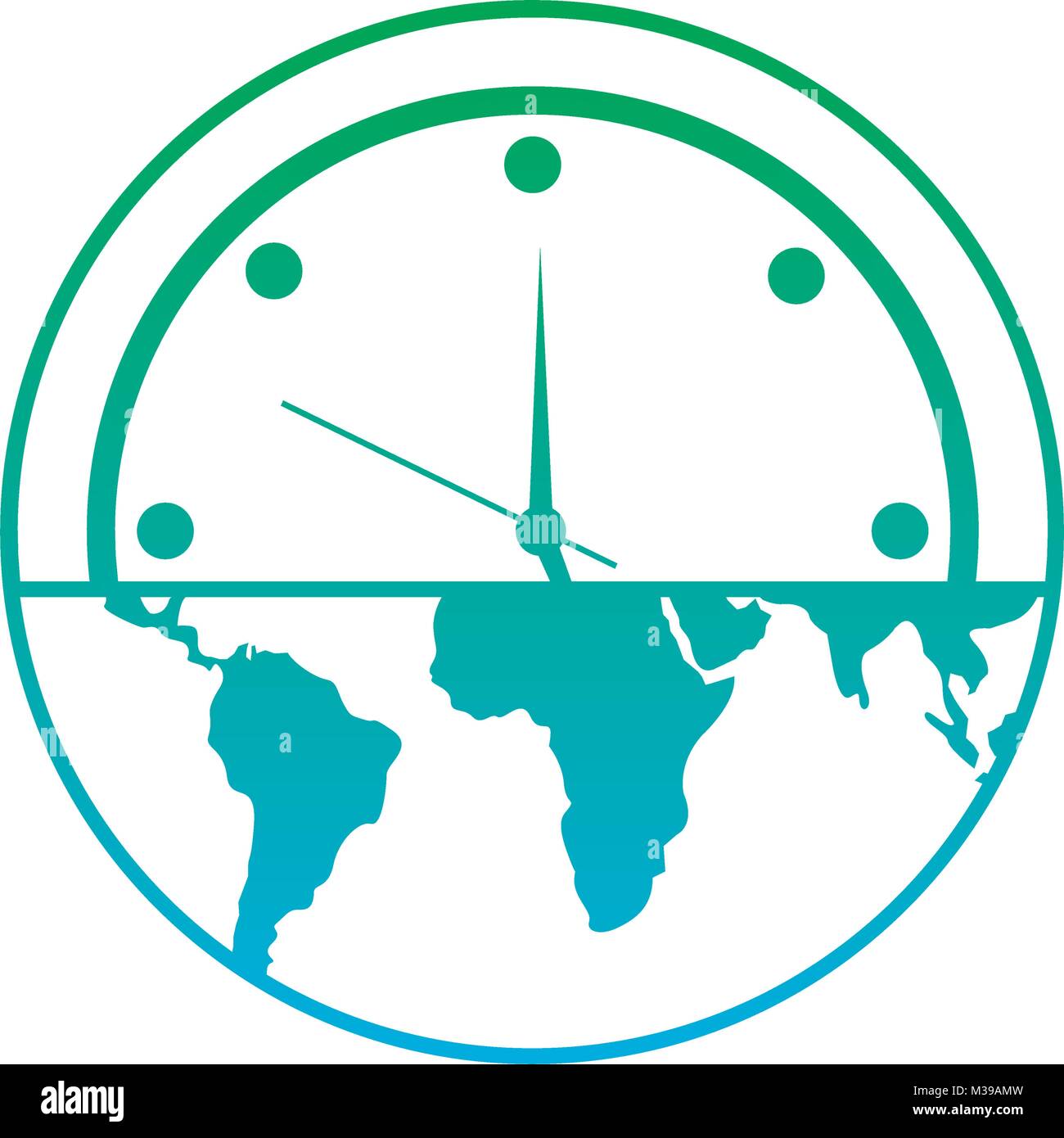 earth globe clock time ecology concept Stock Vector Image & Art - Alamy
