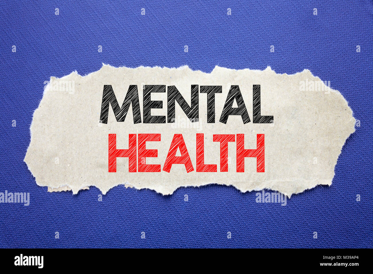 Handwriting Announcement text showing Mental Health. Business concept ...