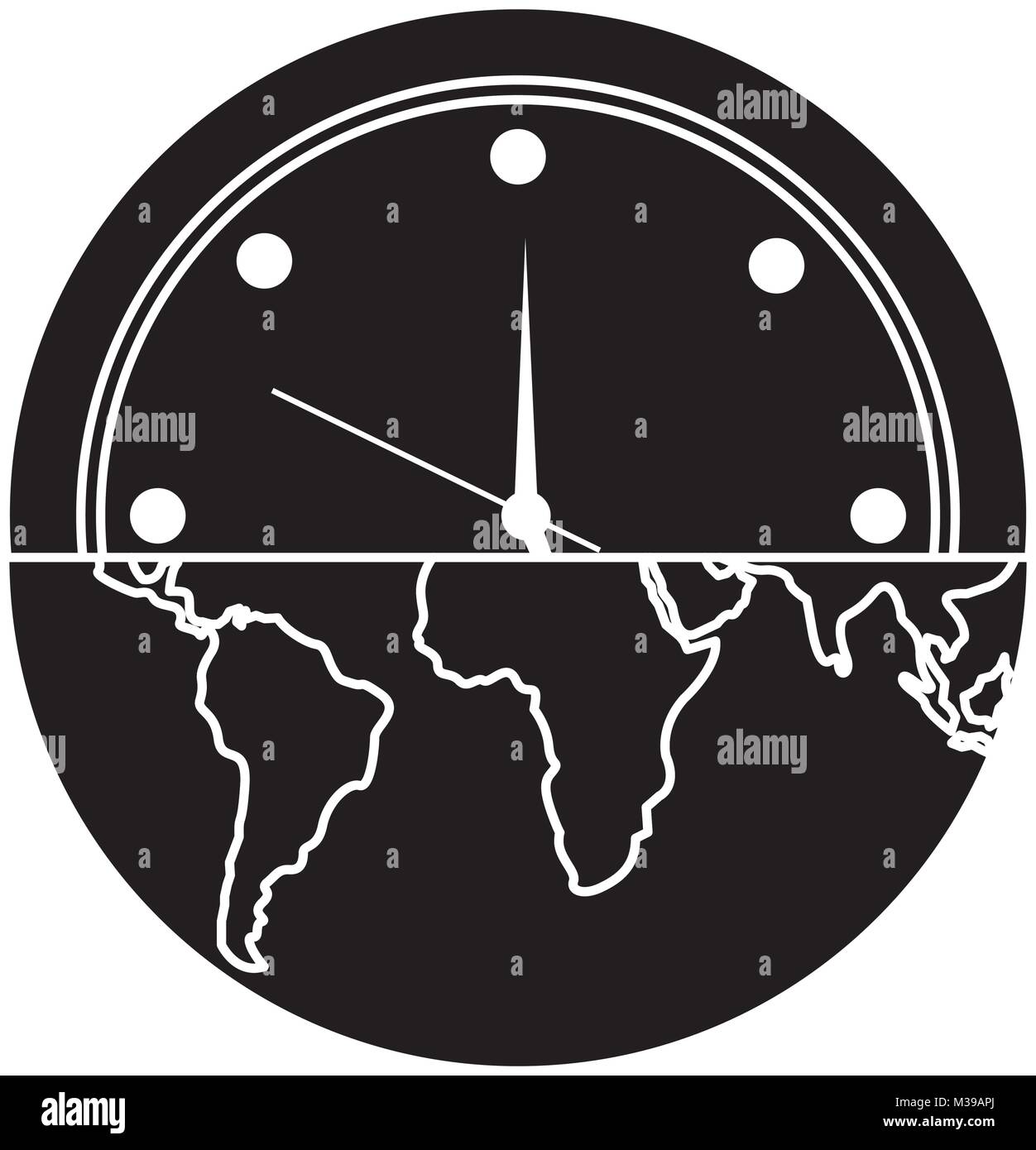 earth globe clock time ecology concept Stock Vector Image & Art - Alamy