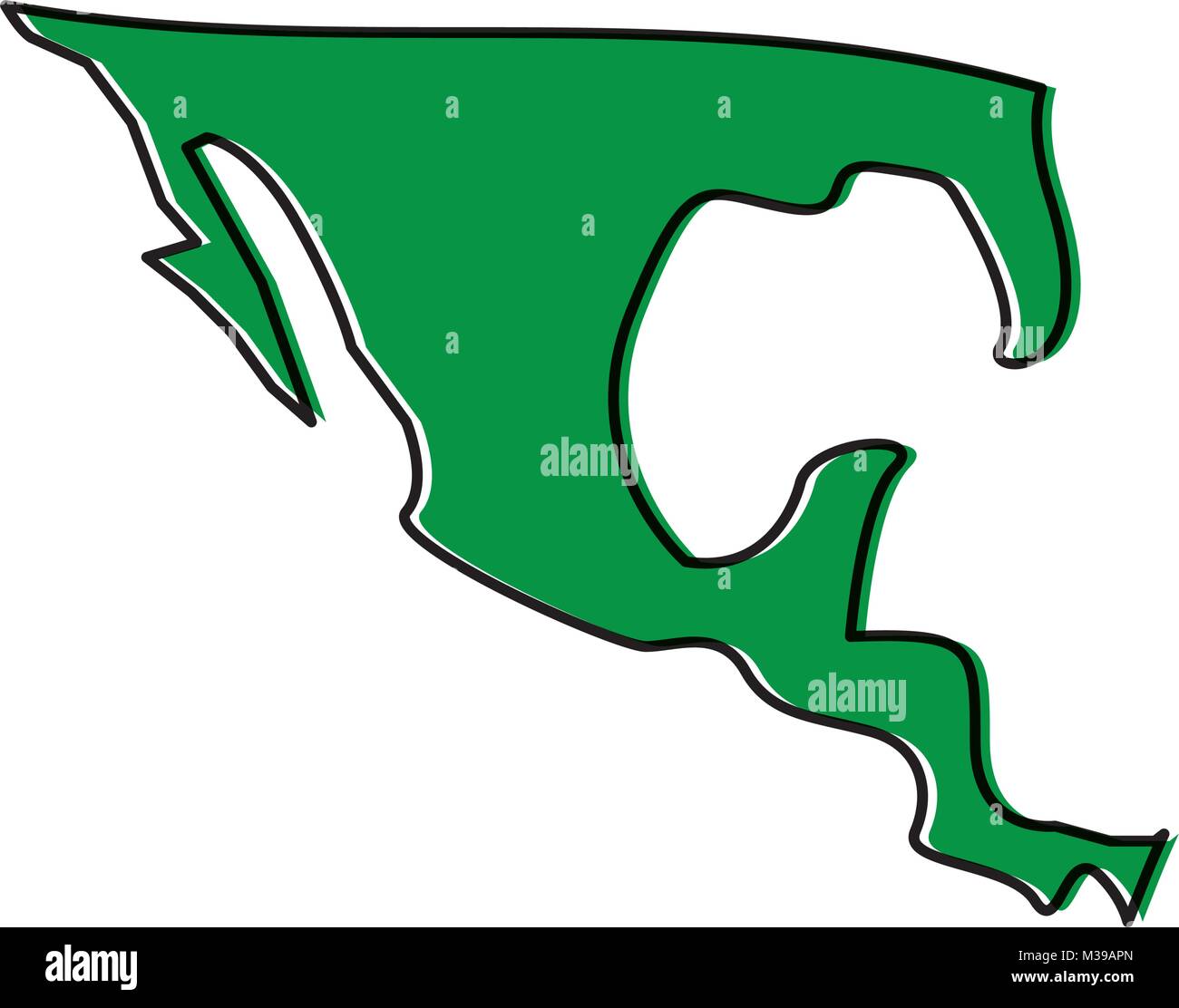 silhouette map of mexico country Stock Vector Image & Art - Alamy