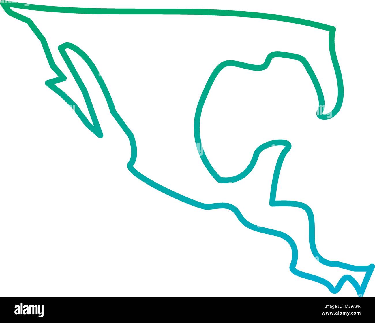 silhouette map of mexico country Stock Vector Image & Art - Alamy