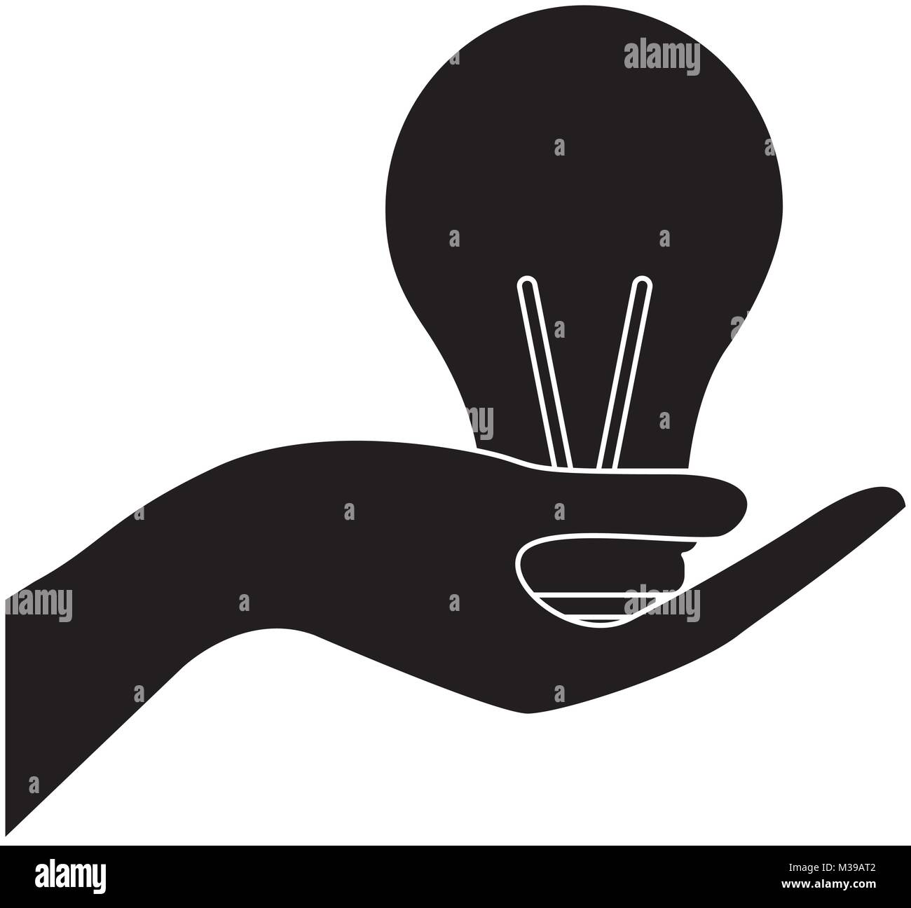 hand holding light bulb save ecology symbol Stock Vector Image & Art ...