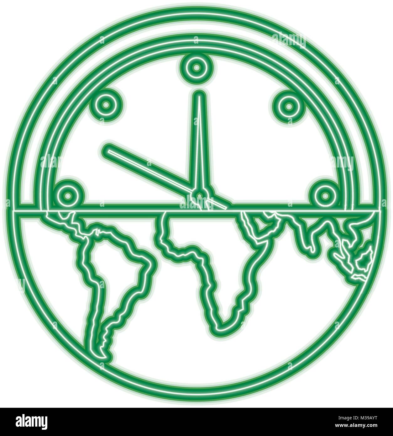 earth globe clock time ecology concept Stock Vector Image & Art - Alamy