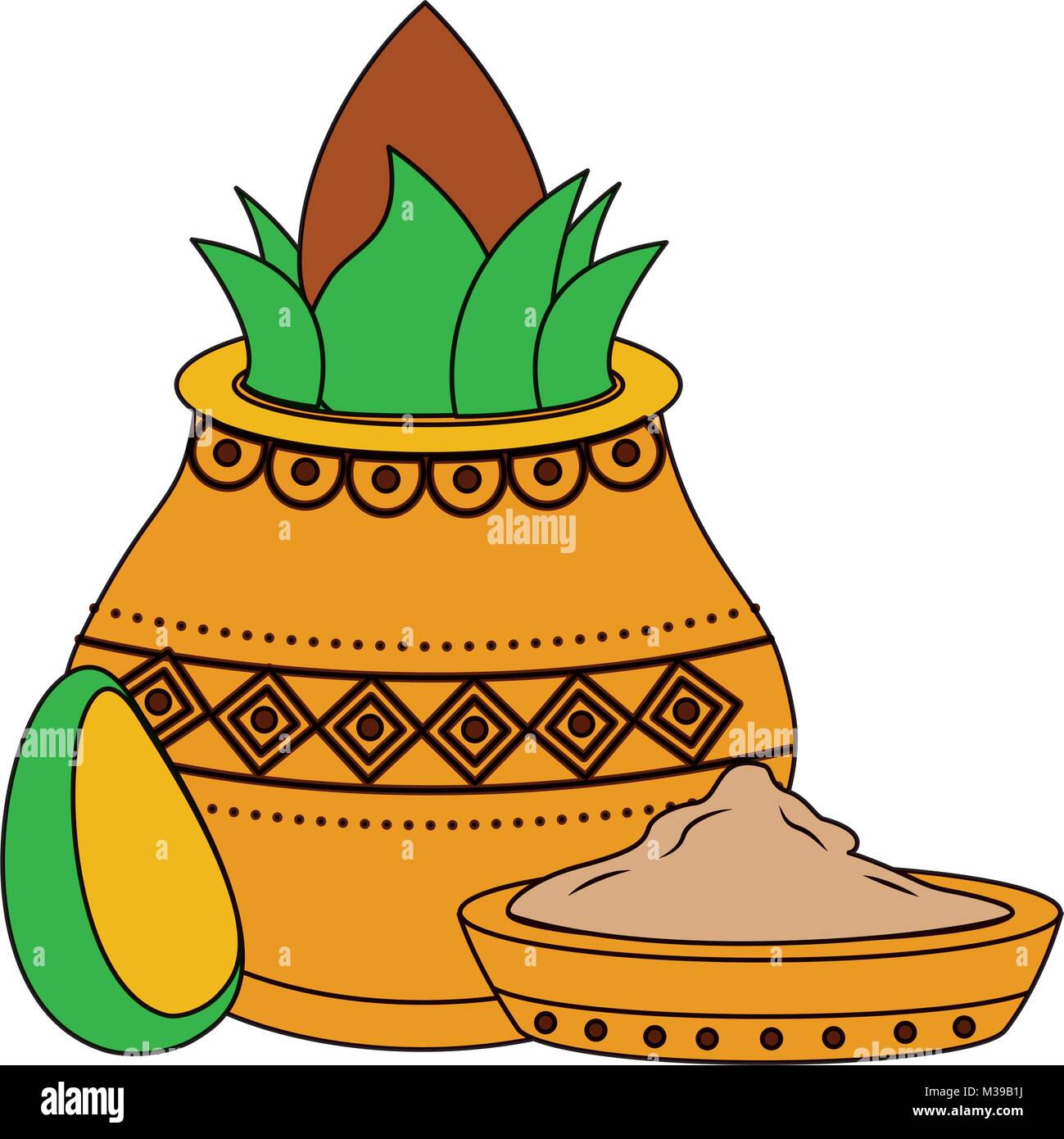 Indian copper bowl Stock Vector Images - Alamy