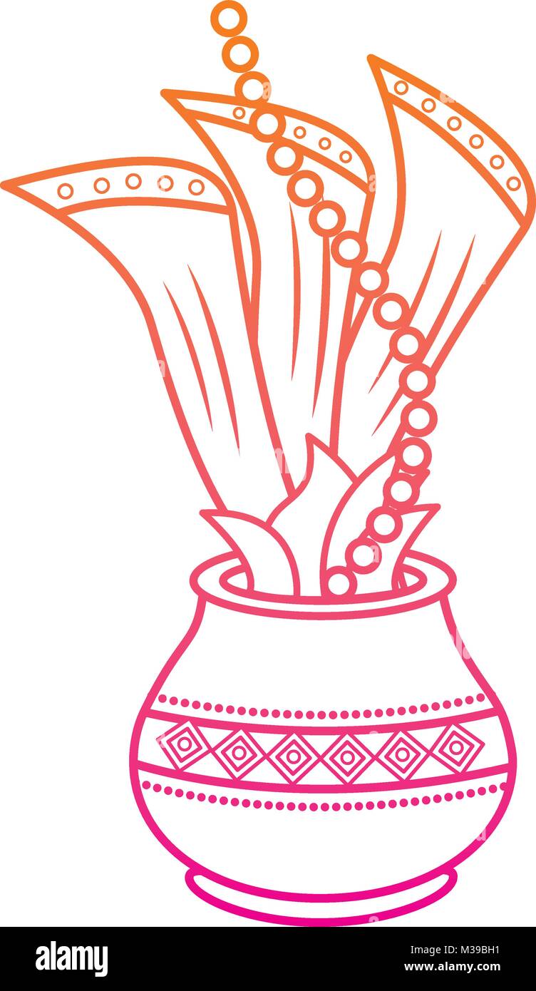 Navratri pot decoration Stock Vector Images - Alamy