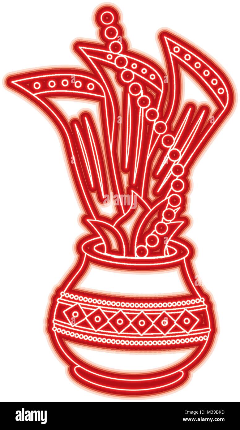 Navratri pot decoration Stock Vector Images - Alamy