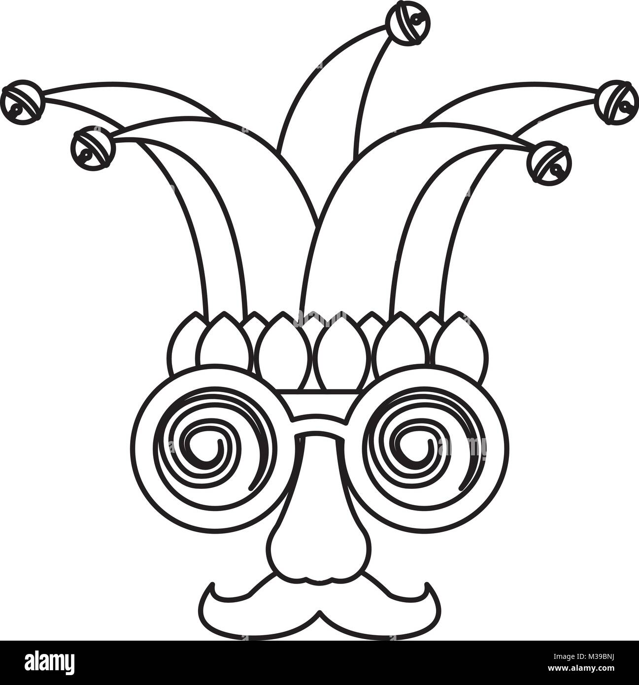 Cartoon april fool mask comic Cut Out Stock Images & Pictures - Alamy