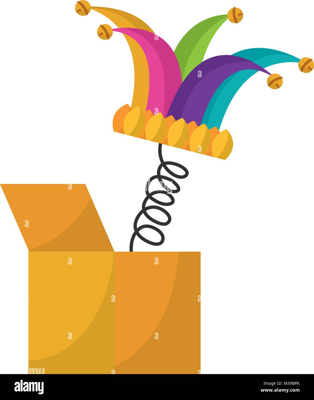 joke box and jester hat bells comedy Stock Vector Image & Art - Alamy