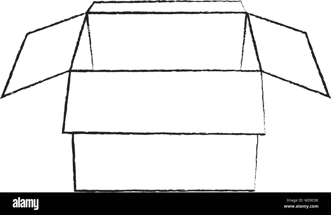 open cardboard box packaging storage Stock Vector Image & Art - Alamy