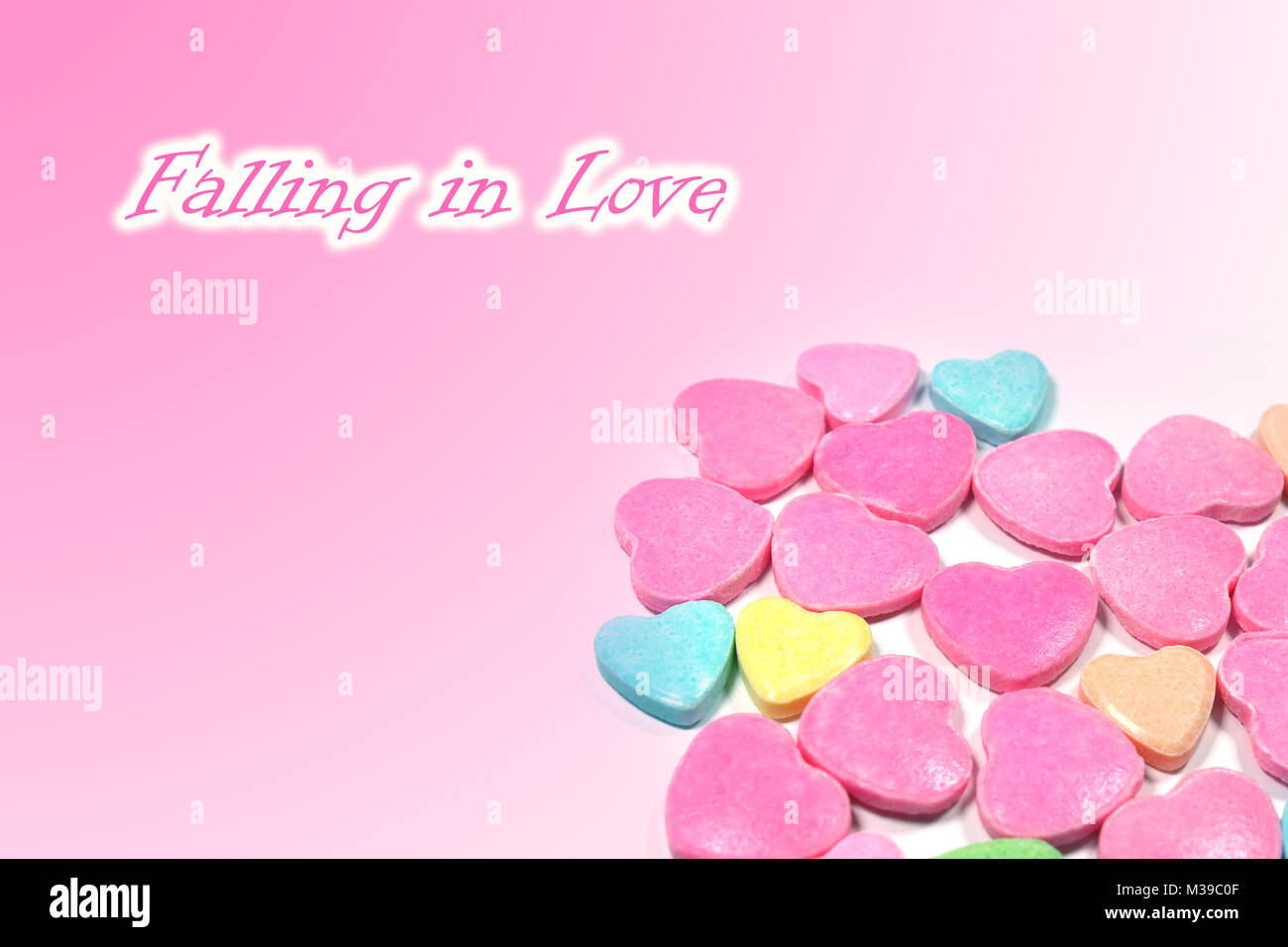 Abstract love candy for Falling in love concept Stock Photo - Alamy