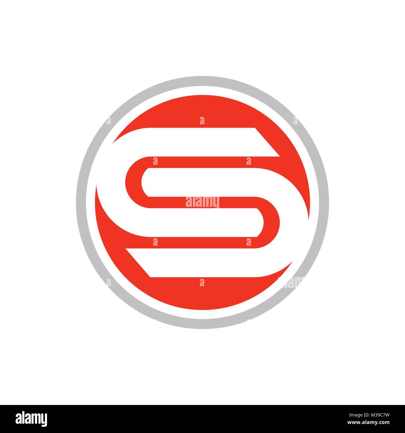 Initial S Linked Circle Connection Mark Vector Symbol Graphic Logo ...