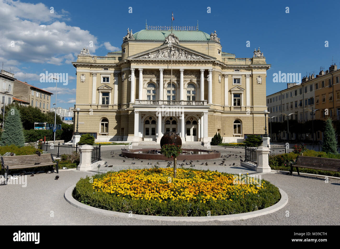 Croatian National Theatre Ivan pl. Zajc in Rijeka Stock Photo - Alamy