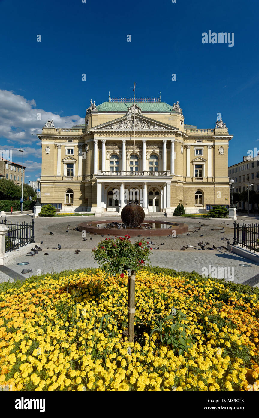 Croatian National Theatre Ivan pl. Zajc in Rijeka Stock Photo - Alamy