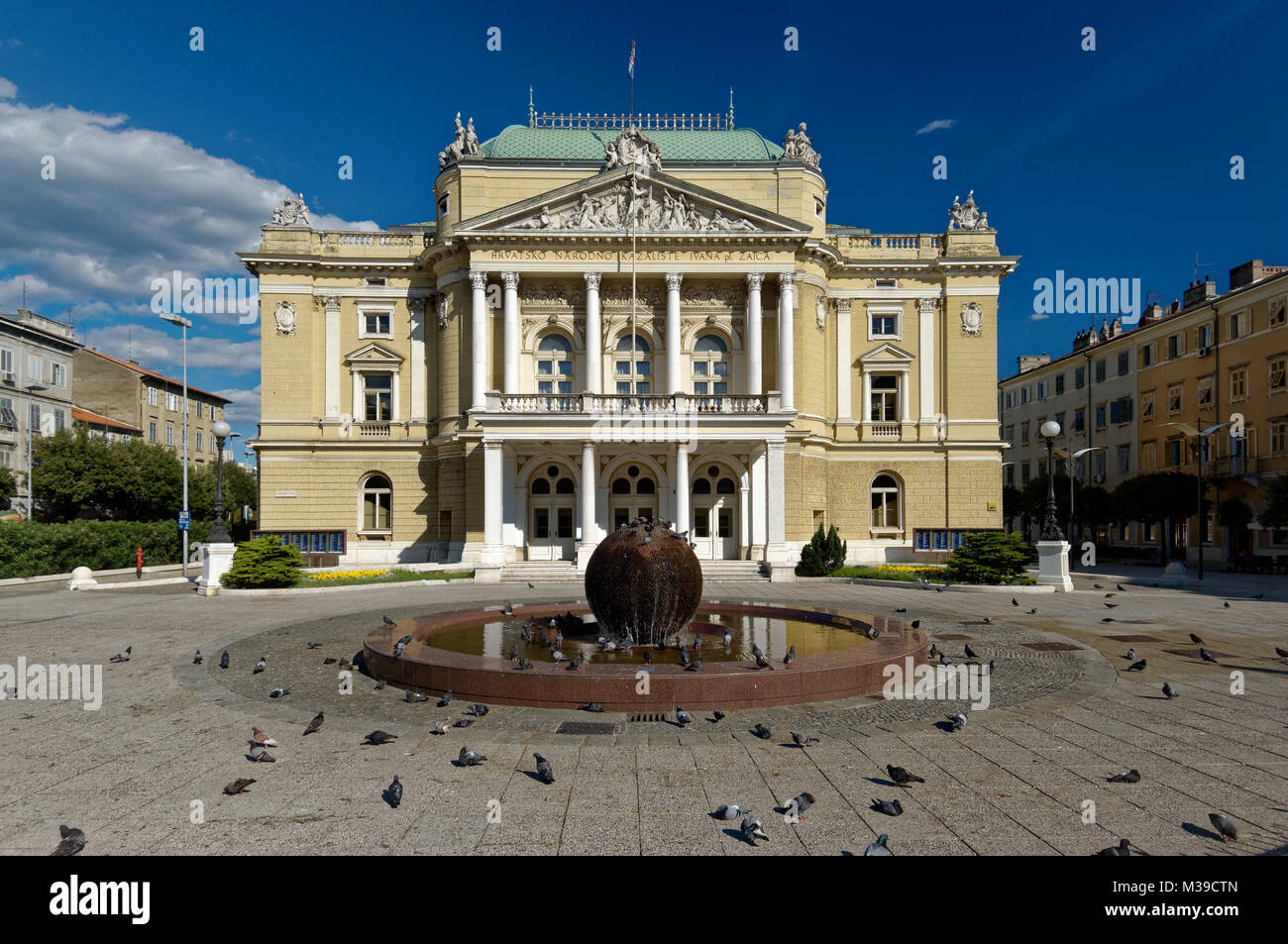 Croatian National Theatre Ivan pl. Zajc in Rijeka Stock Photo - Alamy