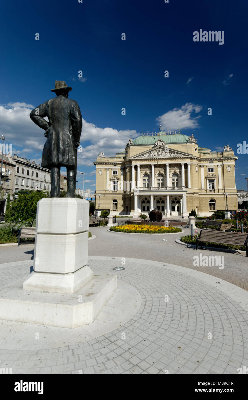 Croatian National Theatre Ivan pl. Zajc in Rijeka Stock Photo - Alamy