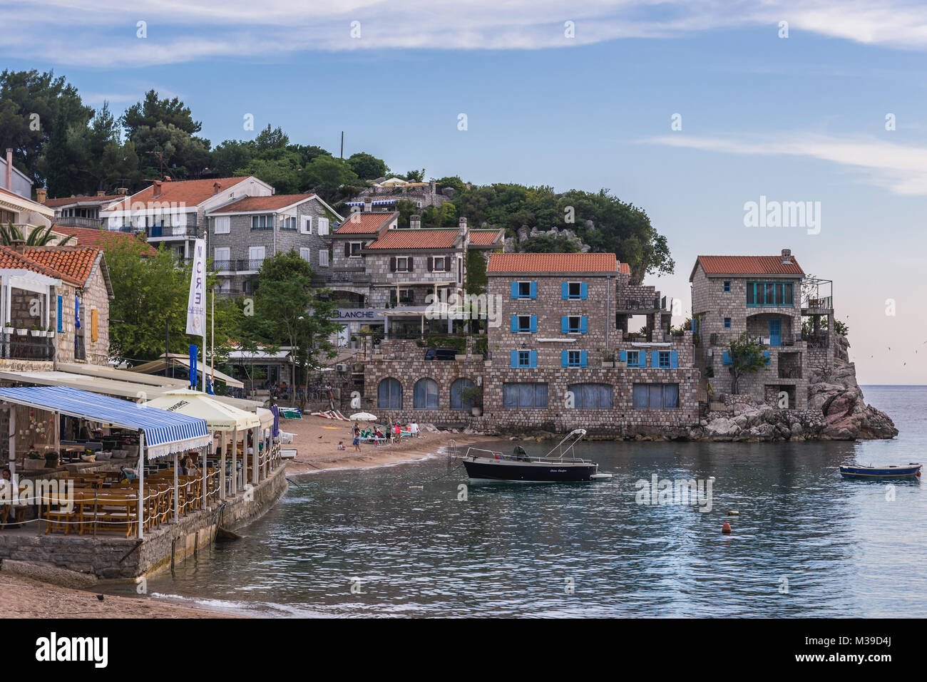 Small bay of Przno resort village on the Adriatic Sea coast near Budva ...