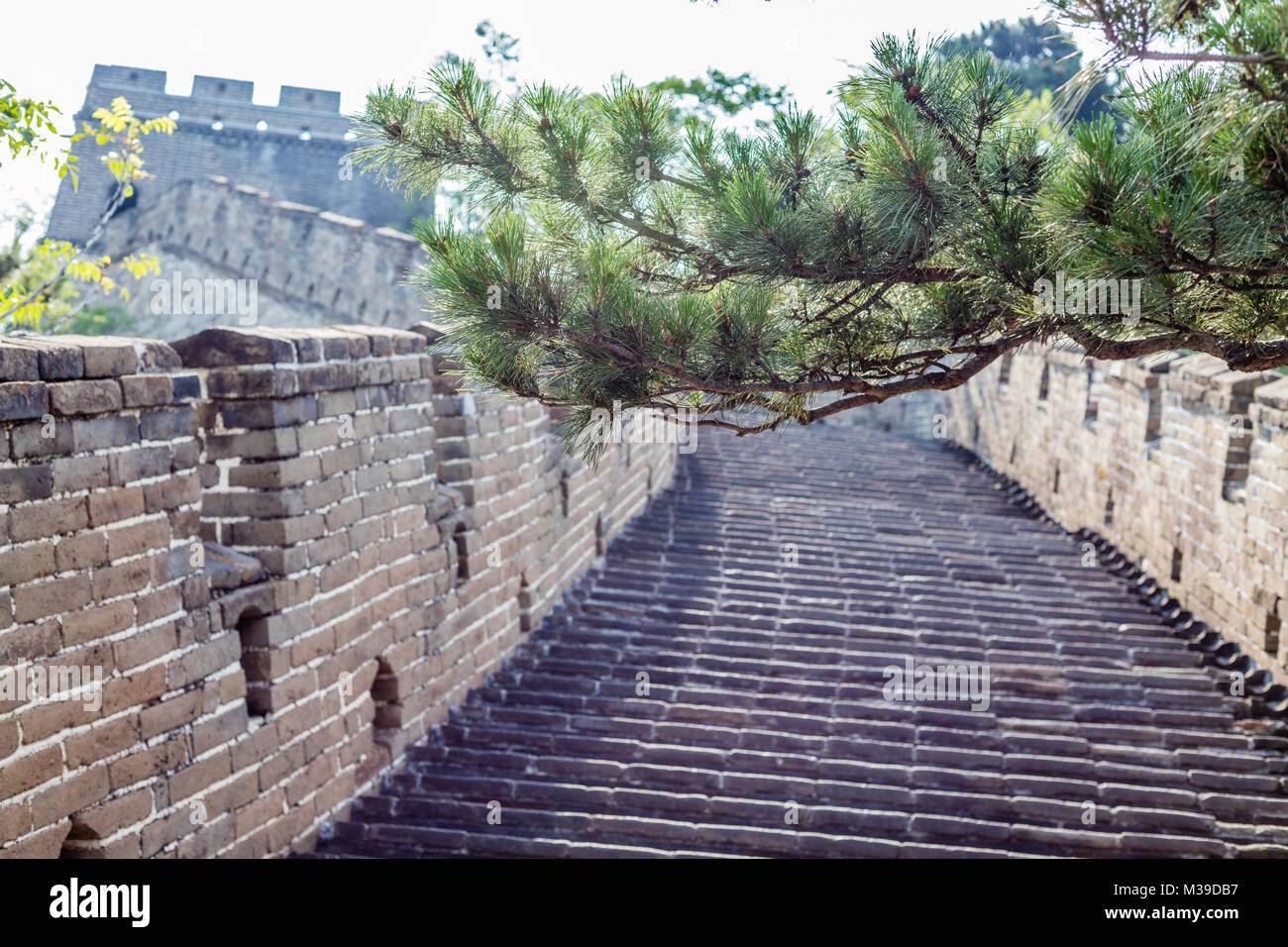 Steps of The Great Wall of China at Mutianyu, near Beijing, China Stock ...