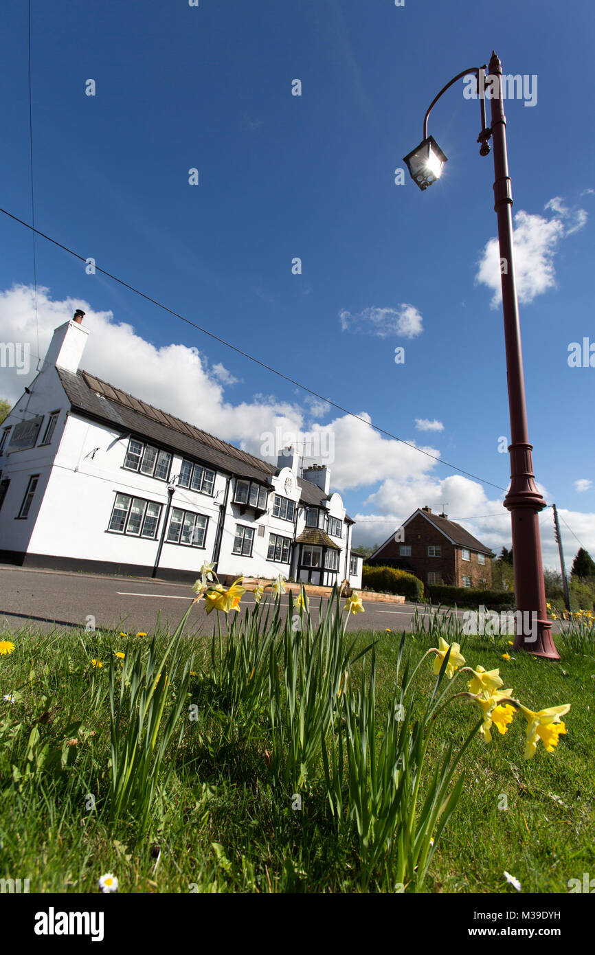 Village of Handley, England. Picturesque spring view of Handley’s main ...