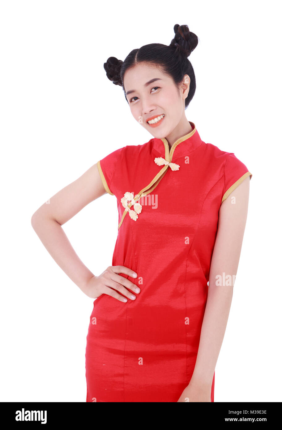 Wear cheongsam beauty hi-res stock photography and images - Alamy