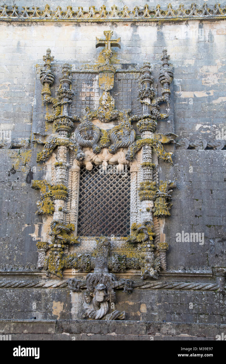 Manueline Window, Convento de Cristo; Tomar; Portugal Stock Photo - Alamy