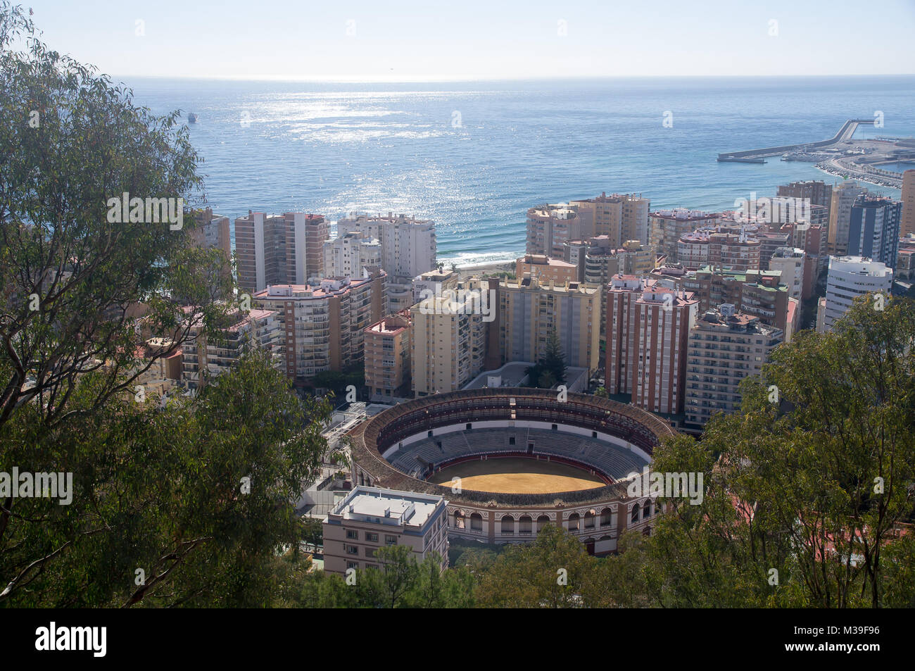 View from castillo de gibralfaro hi-res stock photography and images ...