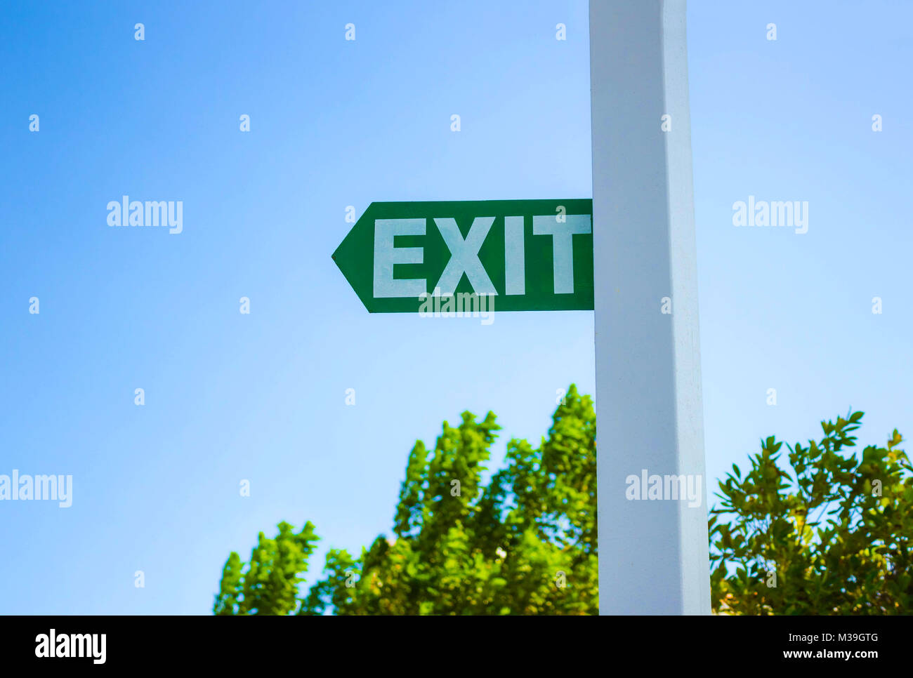 The exit sign Stock Photo - Alamy