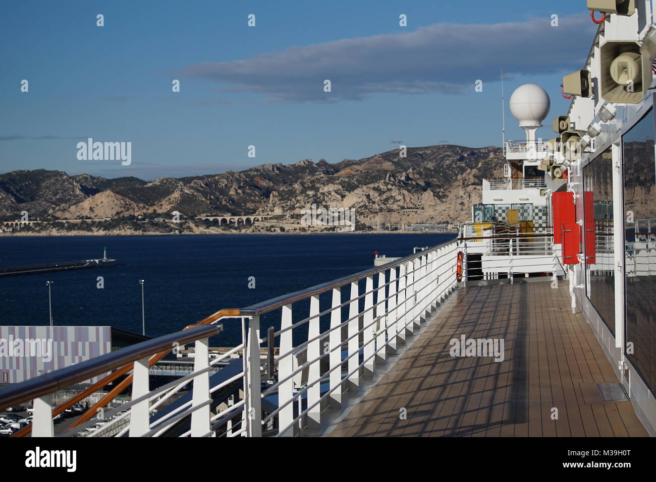 Cruising in the Mediterranean Sea on a cruising ship in winter ...