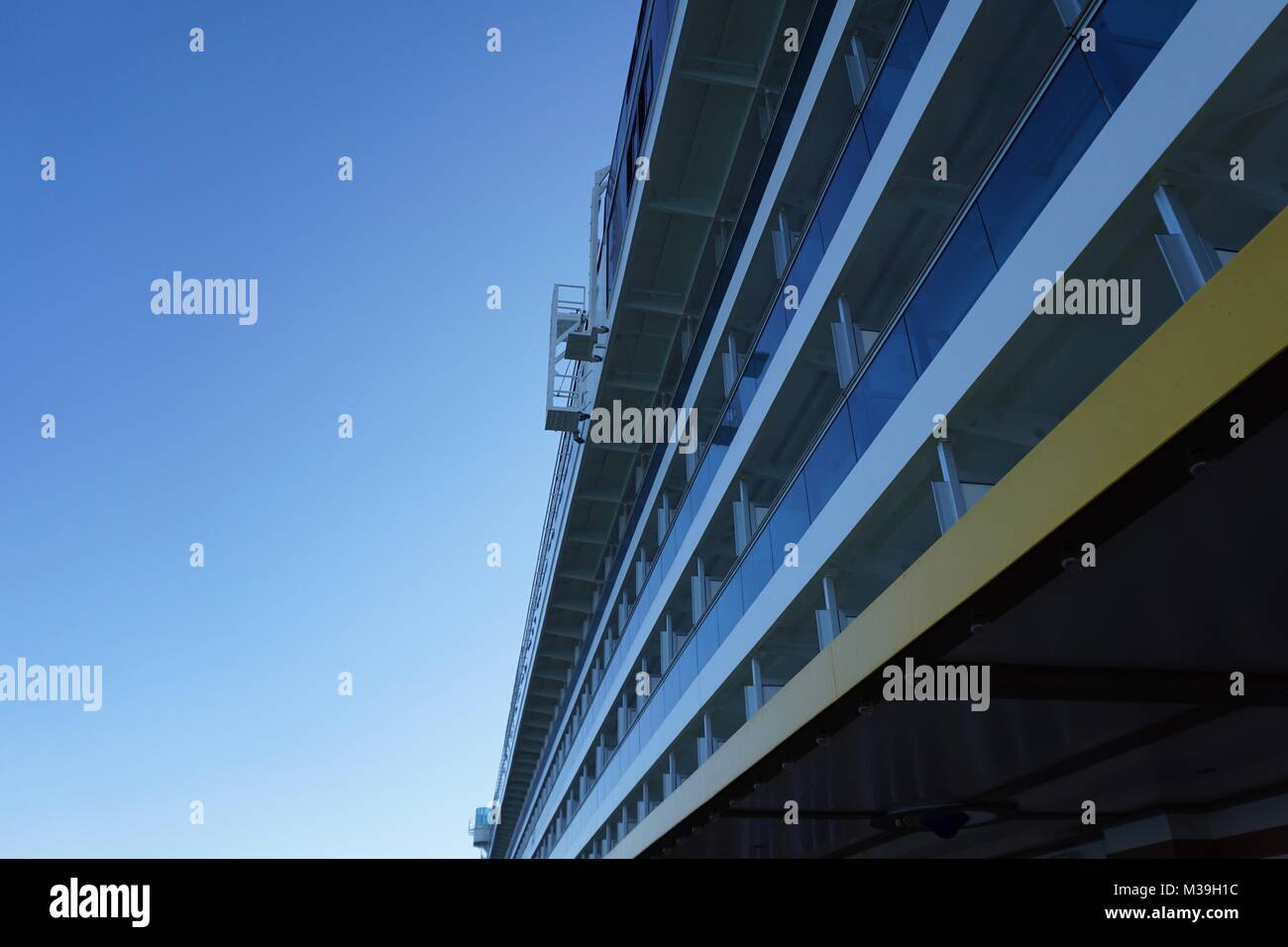 Cruising in the Mediterranean Sea on a cruising ship in winter ...