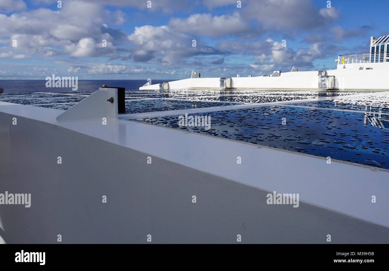 Cruising in the Mediterranean Sea on a cruising ship in winter ...