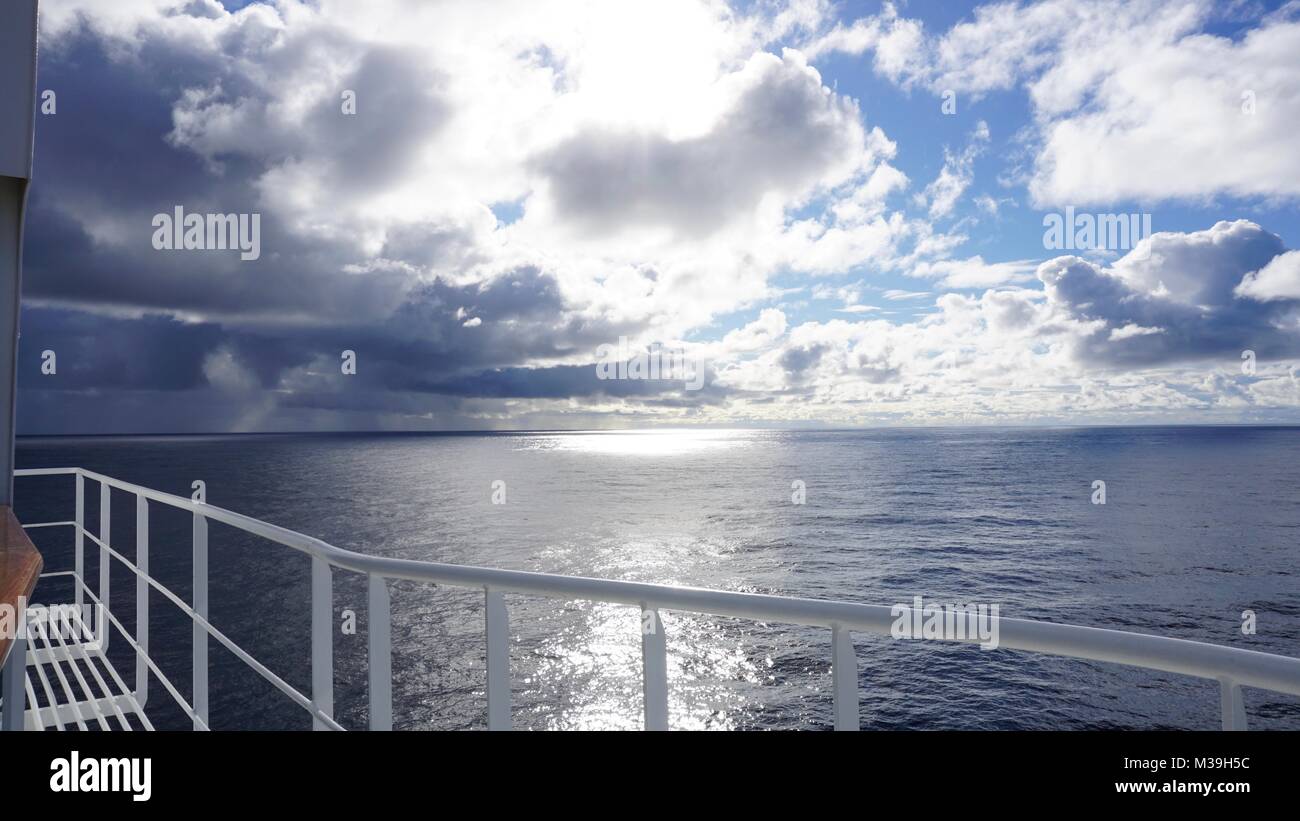 Cruising in the Mediterranean Sea on a cruising ship in winter ...