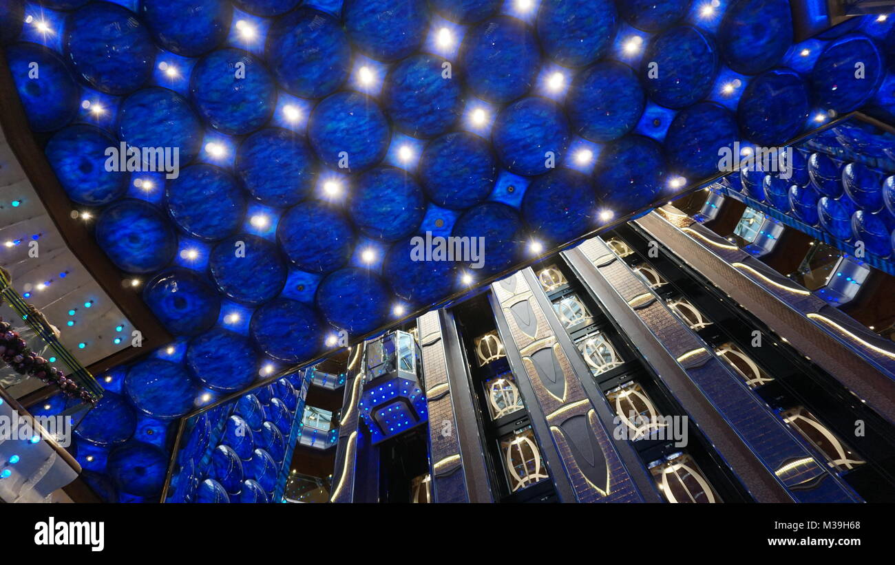 Cruising in the Mediterranean Sea on a cruising ship in winter ...