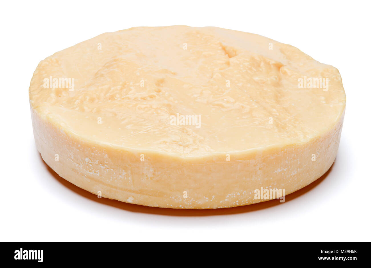 Whole round Head of parmesan or parmigiano hard cheese on white ...