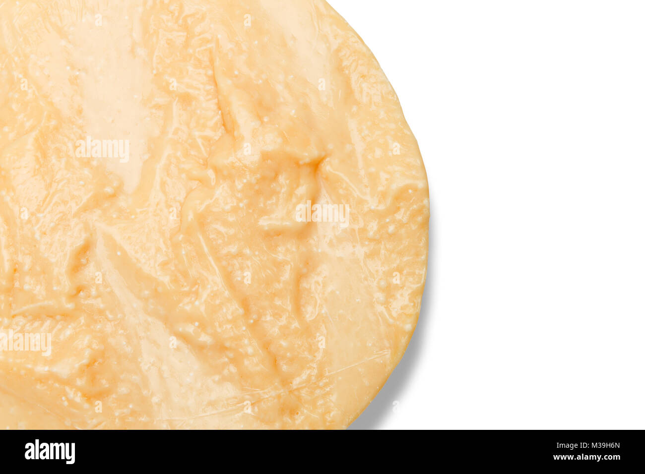 Whole round Head of parmesan or parmigiano hard cheese on white ...