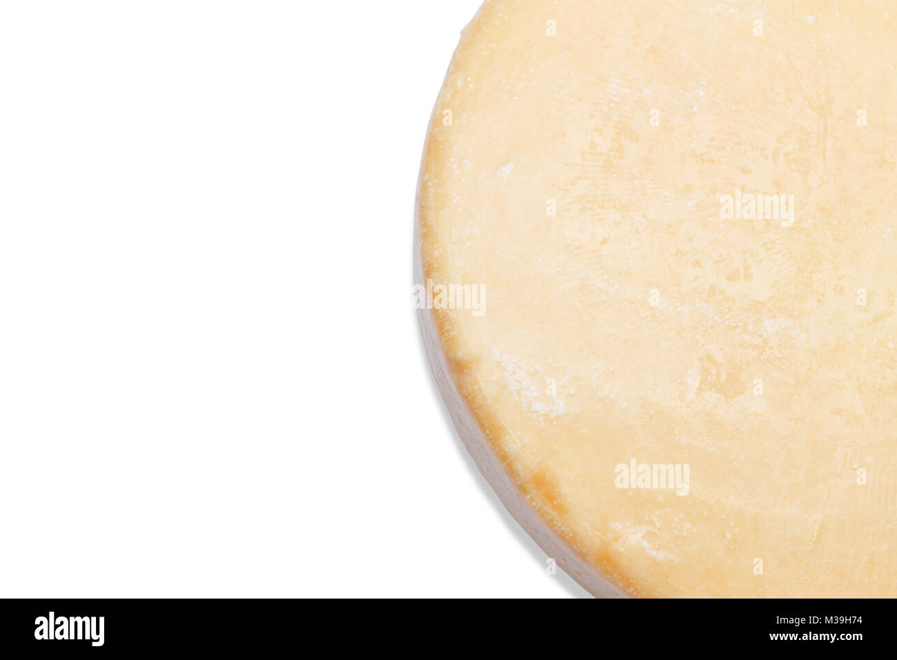 Whole round Head of parmesan or parmigiano hard cheese on white ...