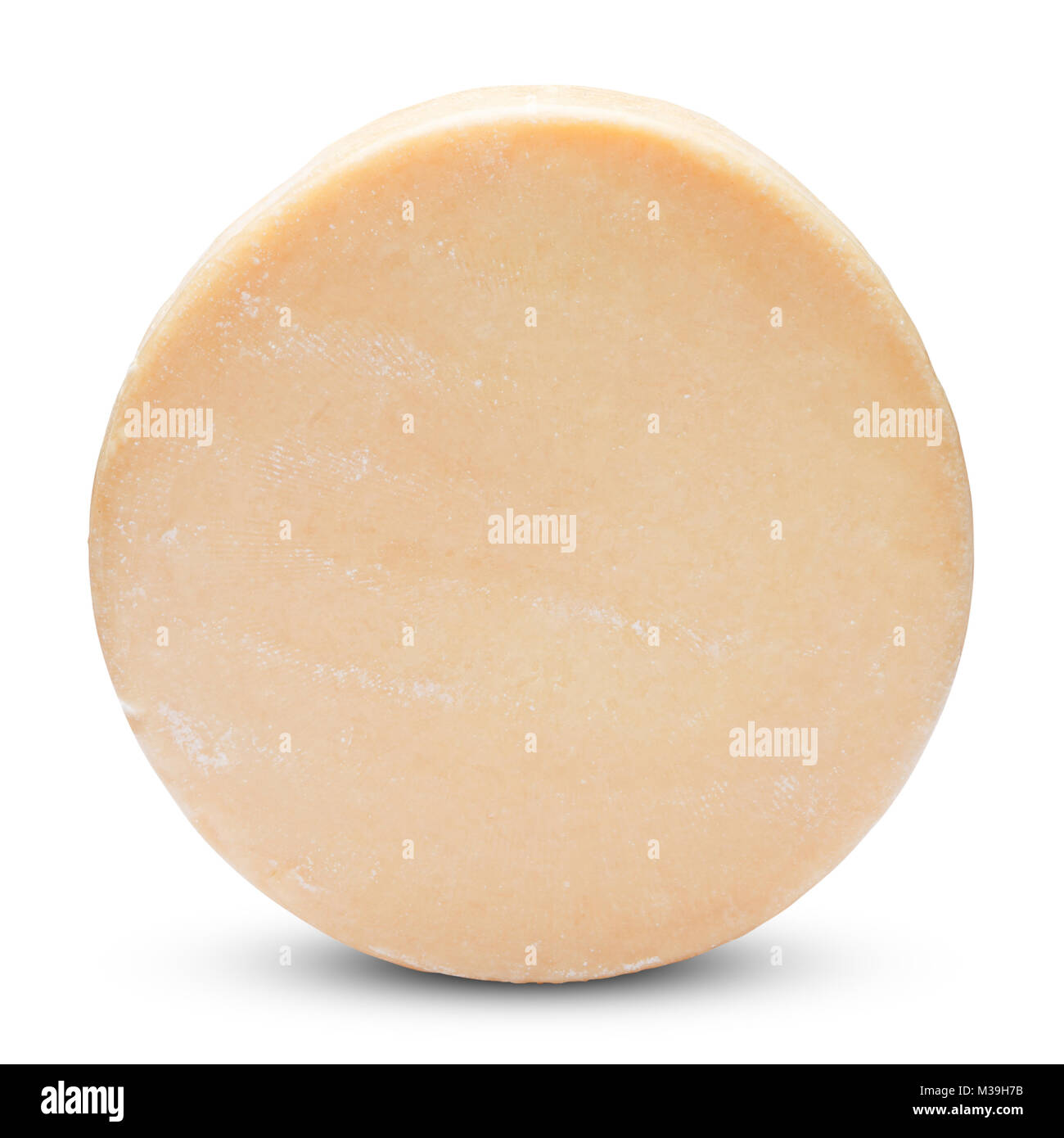 Whole round Head of parmesan or parmigiano hard cheese on white ...