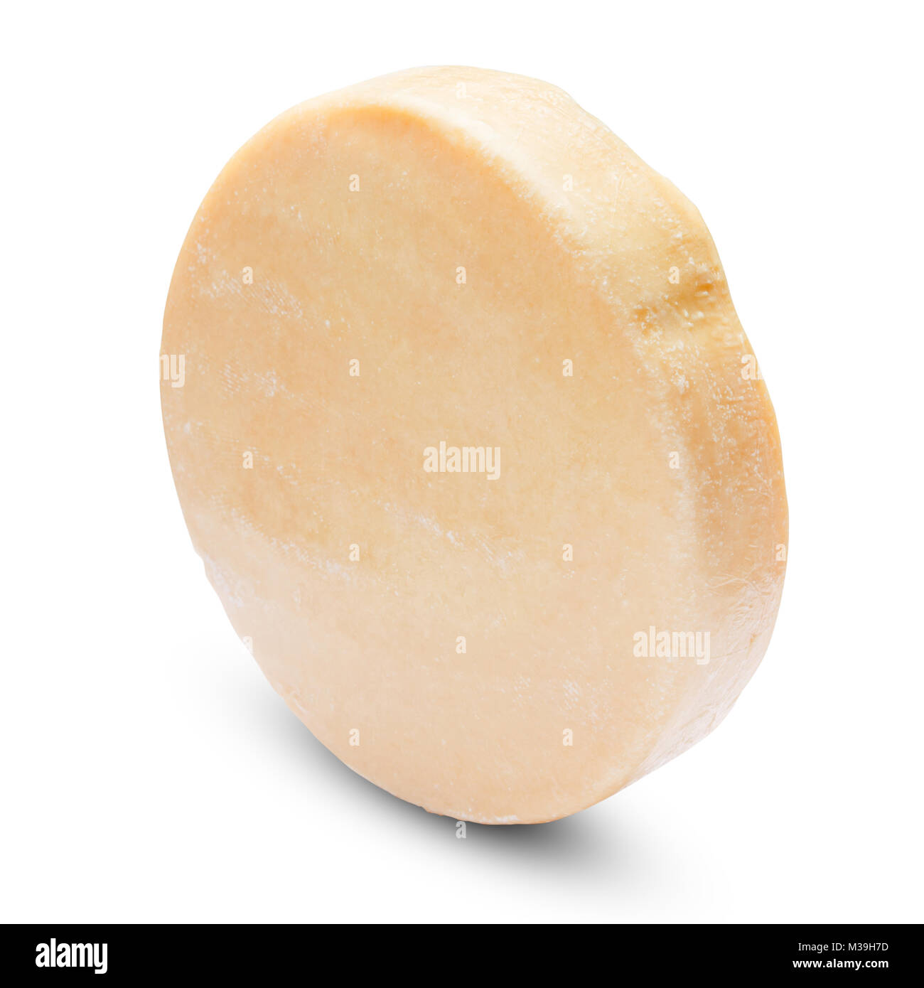 Whole round Head of parmesan or parmigiano hard cheese on white ...