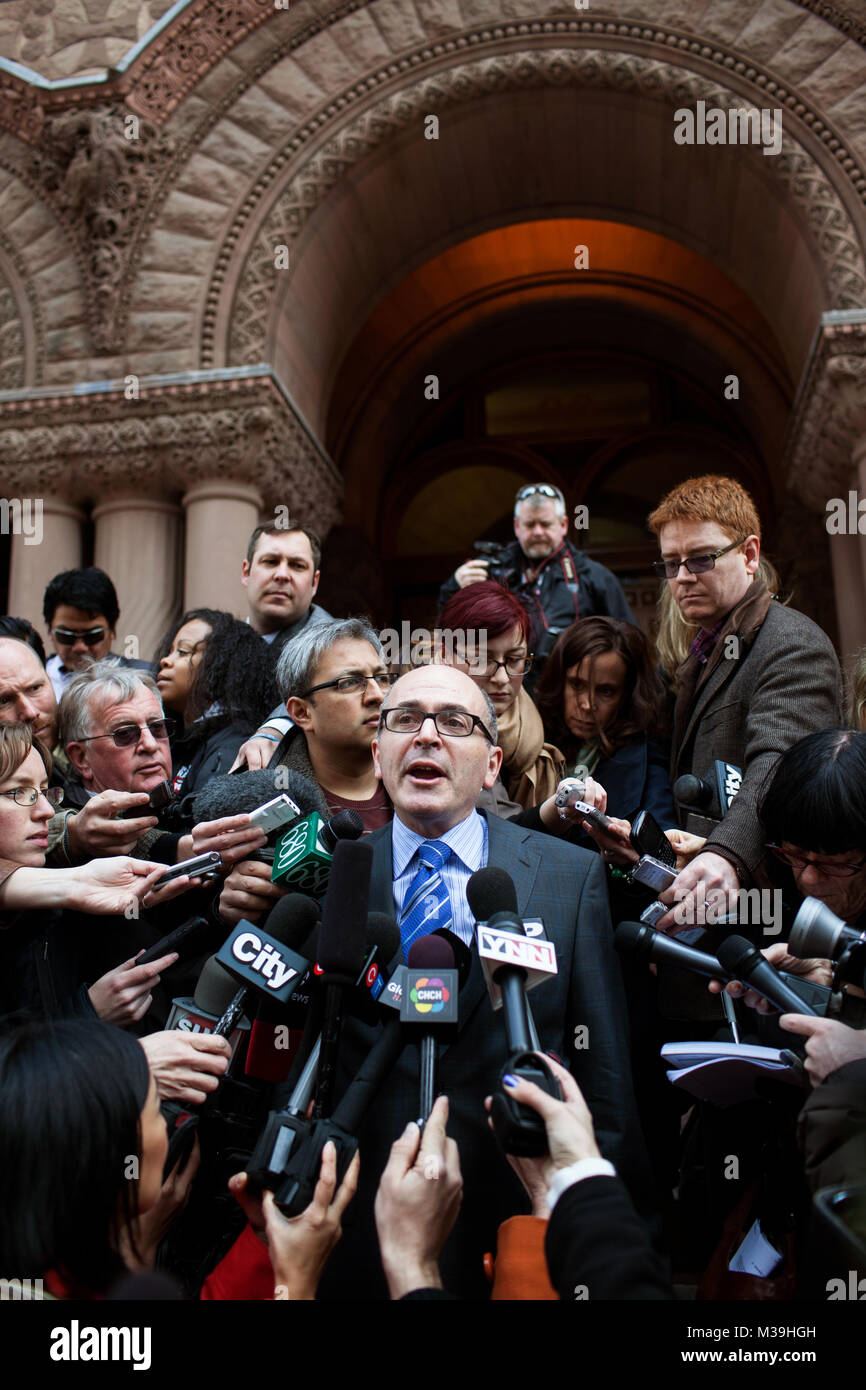 Raed Jaser's lawyer John Norris speaks to the media in front of the Old ...