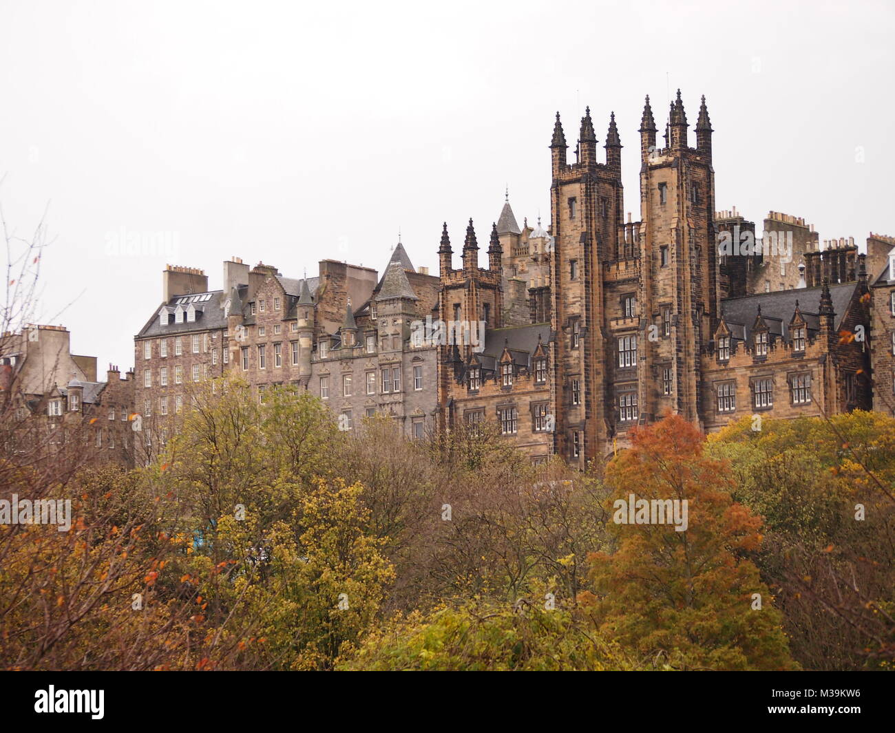 Edinburgh, Scotland - 01 November 2017: Old Town skyline in autumn ...