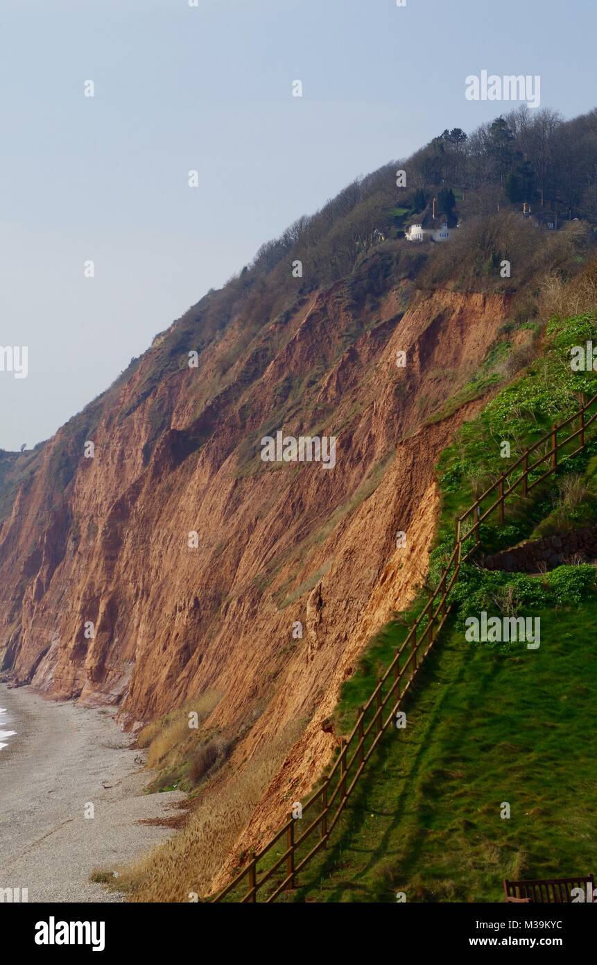 View Down to the Rippled Abstract Sea of the English Channel from High ...