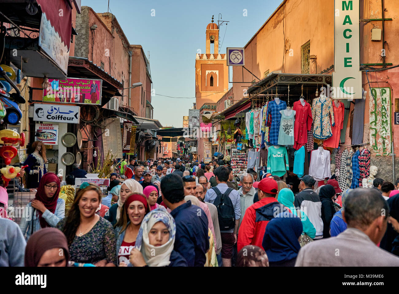 Berber market in medina of Marrakesh, Morocco, Africa Stock Photo - Alamy