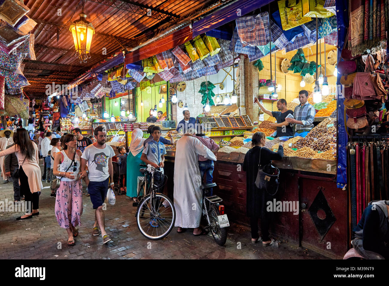 food market in Marrakesh, Morocco, Africa Stock Photo - Alamy
